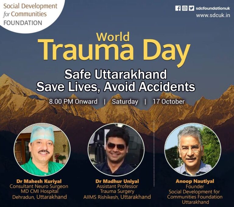 Webinar: World Trauma Day - Social Development for Communities (SDC ...